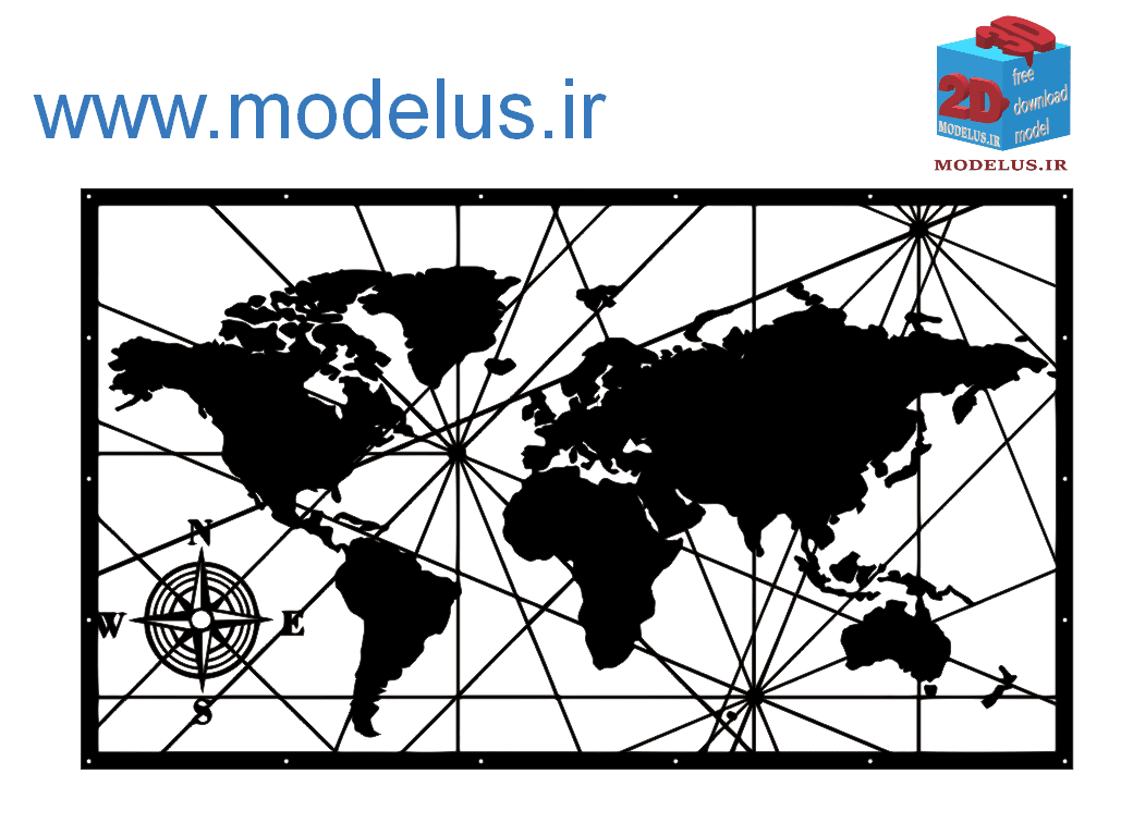 دانلود طرح دیوارکوب نقشه ی جهان 2004 - دانلود فایلهای ویژه و جذاب ...